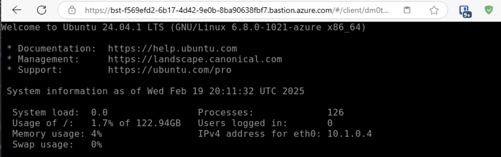Azure Linux SSH Authentication: Bastion
